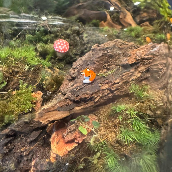 Micro Fox, Micro Red Fox, Miniature Fox, Miniature Clay Animal, Clay ...