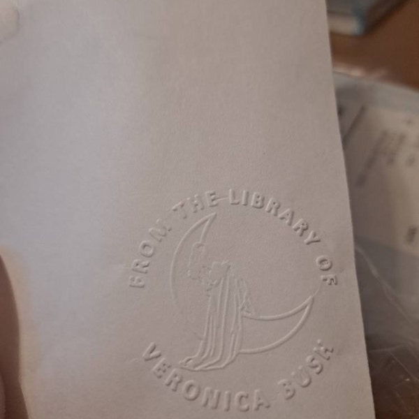 Skeleton, Flowers, Books, Sunflowers Custom Book Embosser Personalized ...