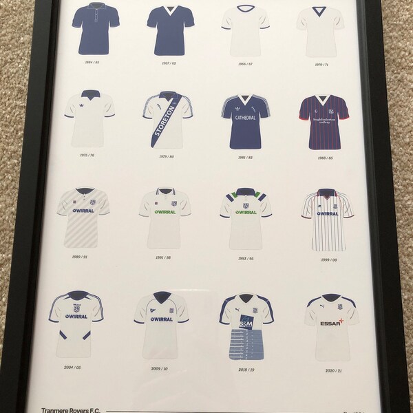 Millwall FC Classic Kits Print 1885 to 2021 A3/A4 Poster Football Team ...