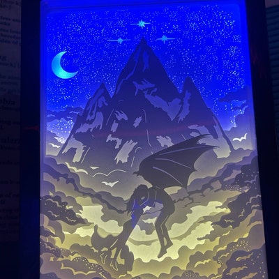 ACOTAR Book Nook Intricately Detailed Velaris Lightbox Rhysand and ...