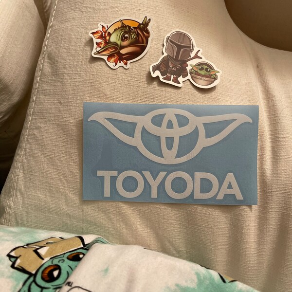 Yoda Toyoda Toyota Vinyl Decal for Car, Laptops, Any Smooth Surface ...