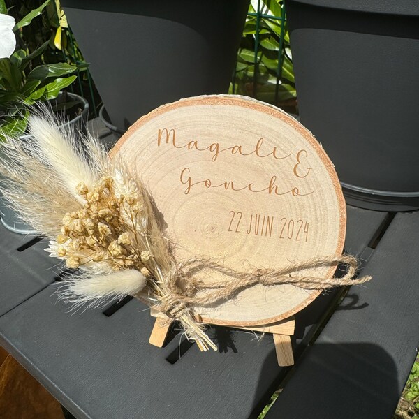 Wedding Ring Holder With Dried Flowers, Ring Cushion for Wedding Rings ...