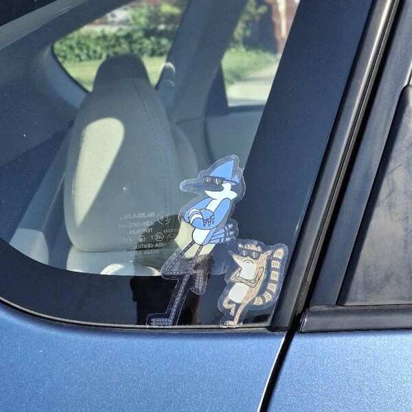 Regular Show Mordecai and Rigby Clear Vinyl Sticker - Etsy