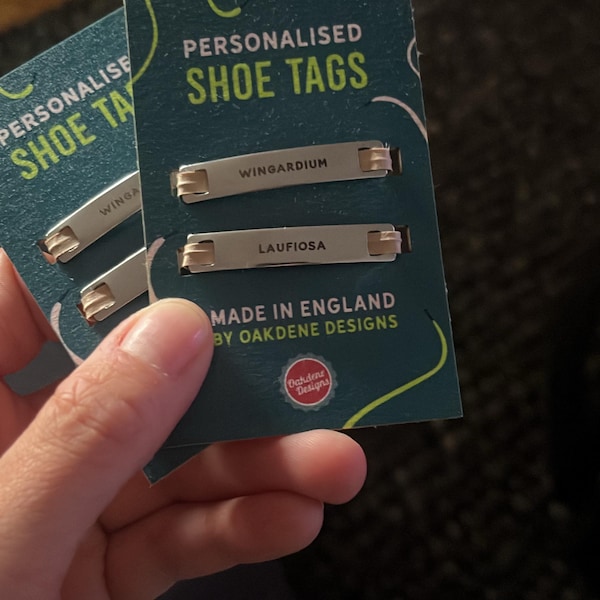 Personalised Metal Shoe Tags - Etsy