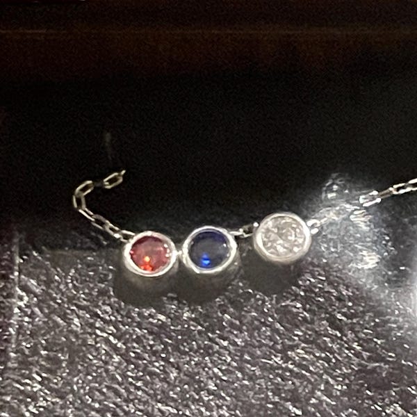 14K Solid Gold Family Birthstone Necklace, Birthstone Gift, Christmas ...