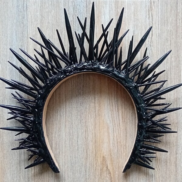 Dark Angel Crown, Halo Crown, Demon Crown, Black Halo Headpiece ...