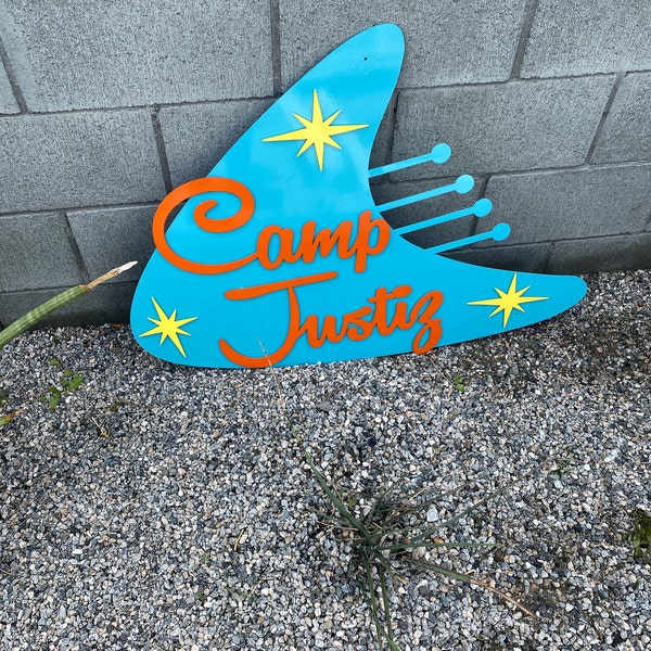 Boomerang Sign- Mid Century Modern - Mcm - Retro - 3D Metal Art -powder ...