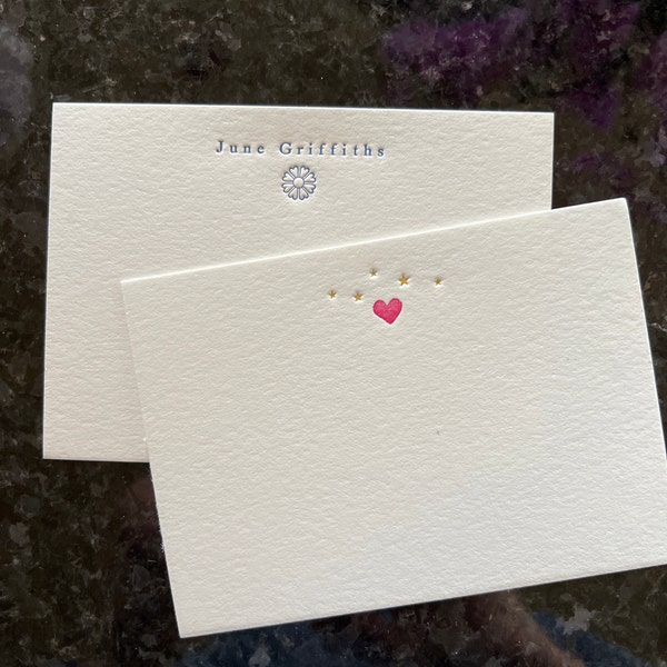 Cards for a Cause - Personalized Letterpress Stationery - Set of 25 - Etsy