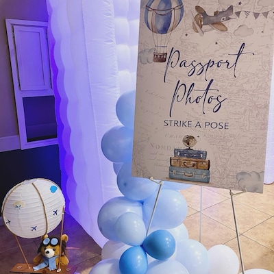 Welcome Sign Baby Shower Travel Theme Baby Shower Printable Sign Around ...