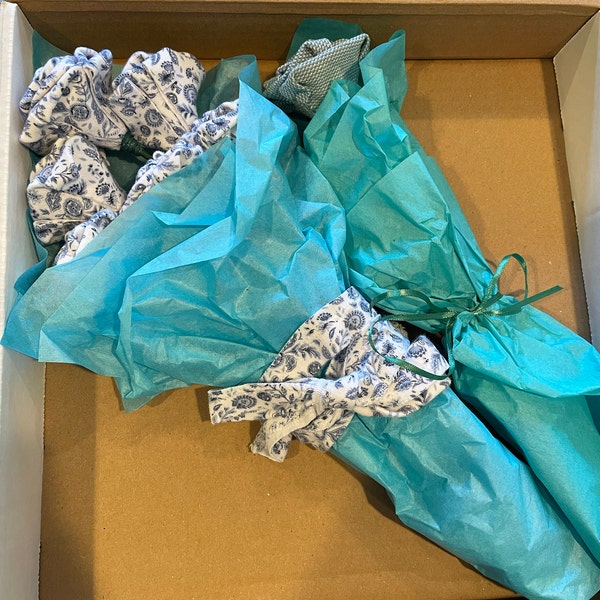 White Cotton Roses With Stems, Cotton Anniversary, White Wedding ...