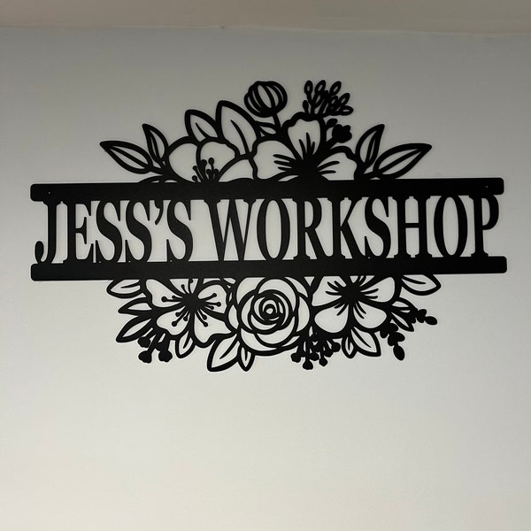 Flower Bouquet Monogram Metal Sign - Etsy