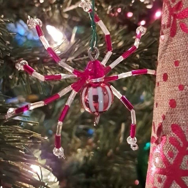 Purple/aqua Disco Ball Beaded Spiders - Etsy
