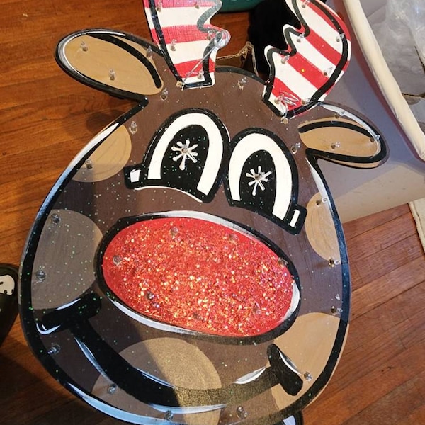 Christmas Tree Topper - Rudolph Tree Topper - Christmas Tree Decor ...