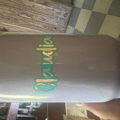 Layered Outline Custom Name Decal, Name Vinyl Decal,holographic Name ...