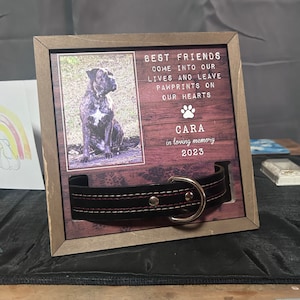 Memorial Pet Loss Frame Dog or Cat, Puppy Memorial Wood Frame With ...