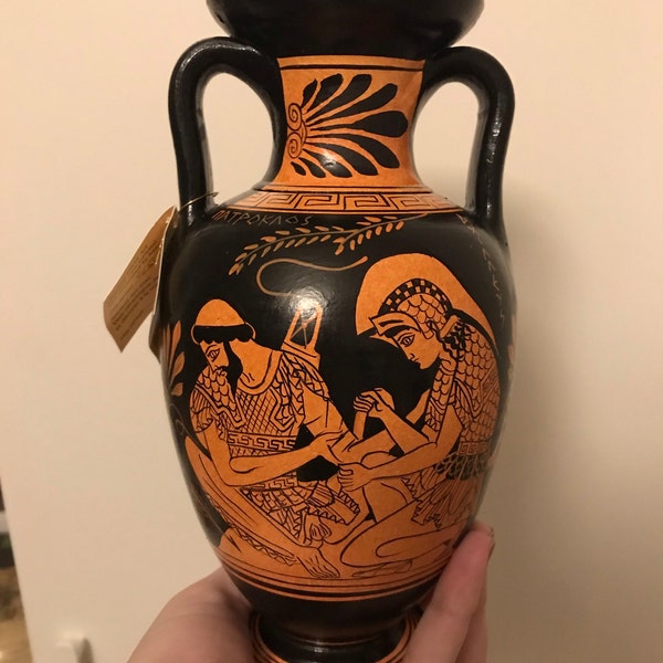 Red Figure Pottery, Kylix Shows Achilles With Patroclus,21cm Diameter ...