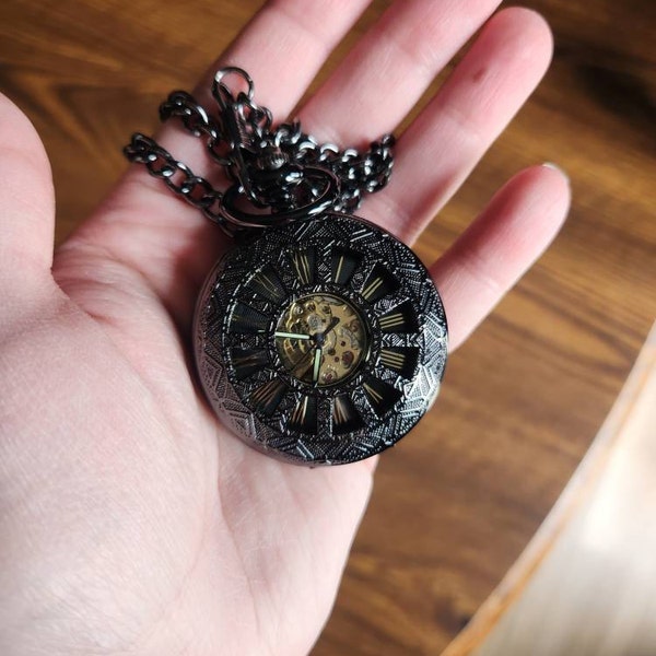 Personalized Sun & Moon Brass Pocket Watch Personalized for Groom ...