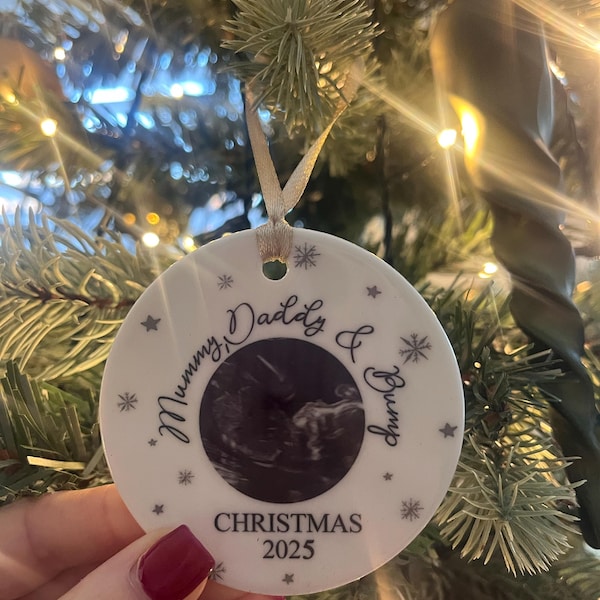 Personalized Baby Bump Ornament, Custom Ceramic Keepsake for Bump’s ...