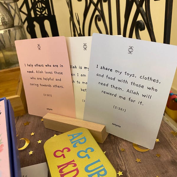 Quranic Reflection Cards: Islamic Affirmations, Daily Reminders - Etsy