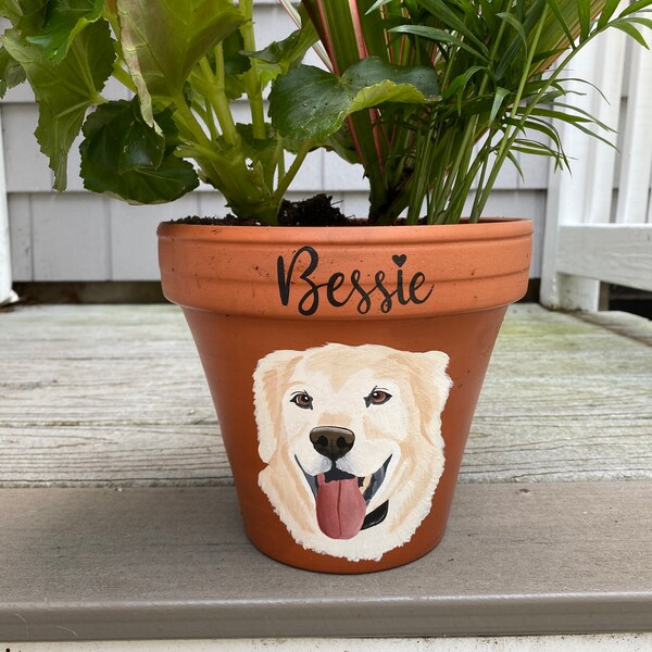Hunny Pot Planter | Hand Painted Pot | Custom Gift | Garden Art - Etsy