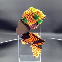 African Earrings Locs Woman Wooden and Double Sided Afrocentric Jewelry ...