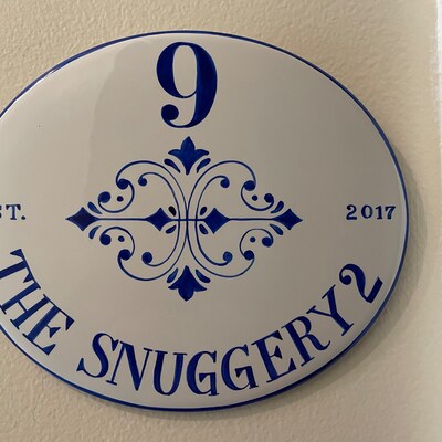 Blue Custom Ceramic House Number Plaque Address Sign Art Déco - Etsy