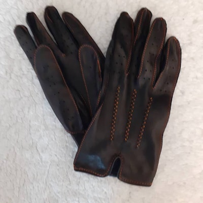 Fingerless Long Leather Gloves/ Super Soft Black Leather Gloves-black-red-women Gift-glamour ...