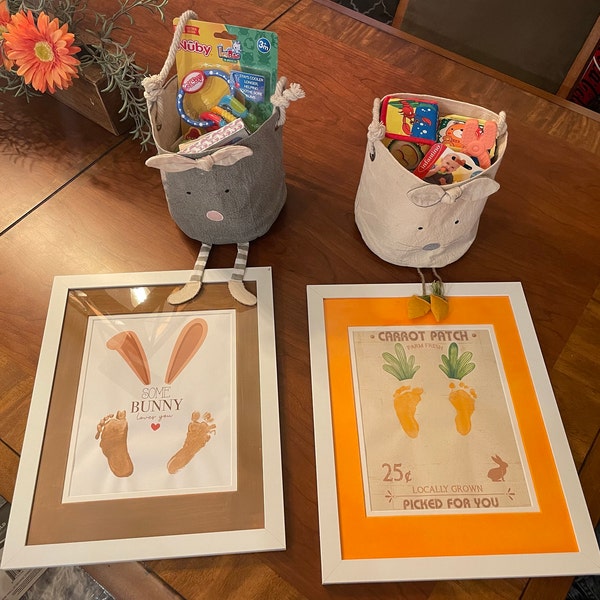 Some Bunny Loves You / Easter Feet / Footprint Handprint Art / Craft ...