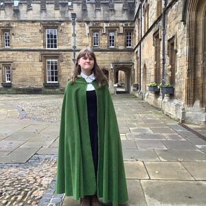 Forest Green Fleece Cloak With Hood and Black /golden Trimming Goddess ...