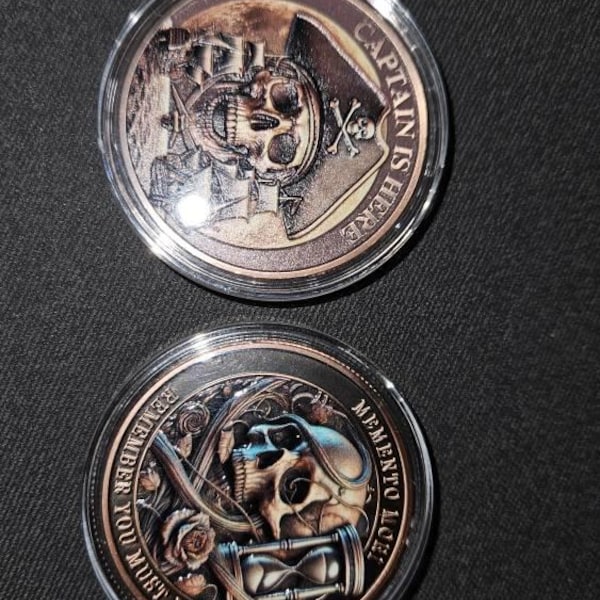 Davy Jones Pirate Coin Majestic Octopus, D and D Challenge Coin Antique ...