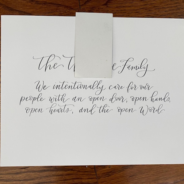 Custom Calligraphy Print - Etsy