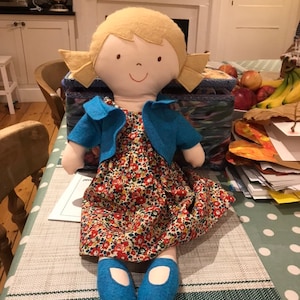 Tilly, Rag Doll Pattern, Rag Doll Pdf Pattern, Doll Clothes Pattern ...