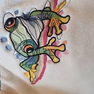 Frog Machine Embroidery Design, Embroidery Frog, Embroidery Animal ...