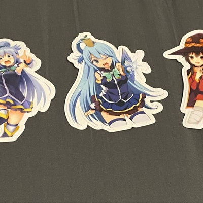 Aqua Version 2 Vinyl Sticker From Konosuba Anime Stickers Laptop ...