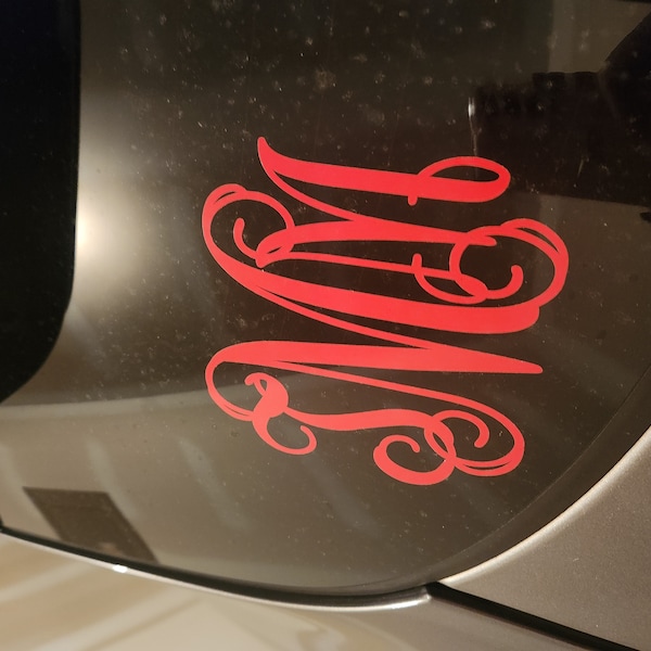 Monogram Car Decal | Monogram Decal | Car Decal | Car Monogram Decal ...