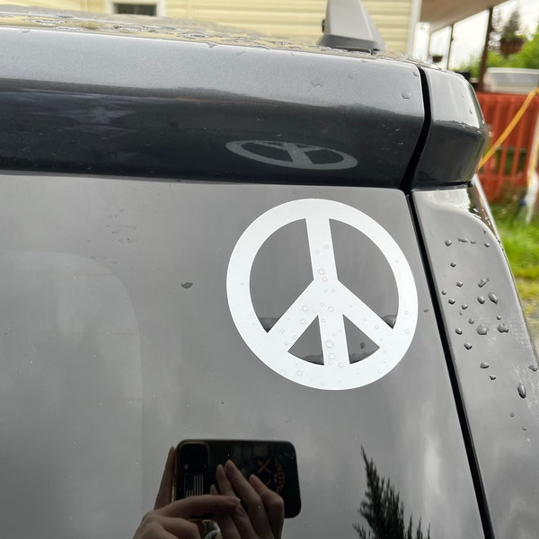 Peace Sign Vinyl Decal Car Window, Mirror, Bumper, Laptop, Yeti ...