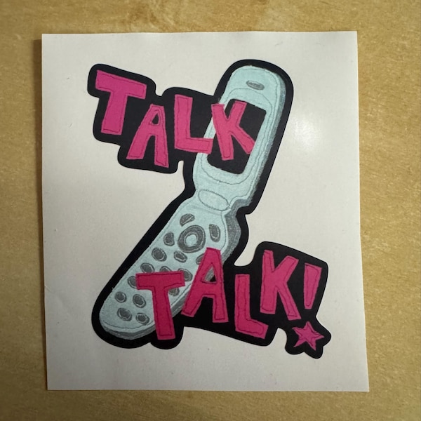 Talk Talk Flip Phone Waterproof Sticker - Etsy