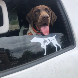 German Shorthaired Pointer Vinyl Decal With Custom Name GSP Decal ...