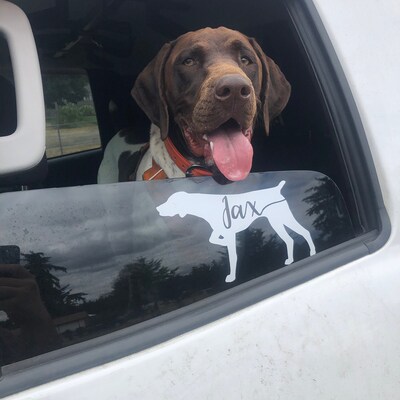 German Shorthaired Pointer Vinyl Decal With Custom Name GSP Decal ...