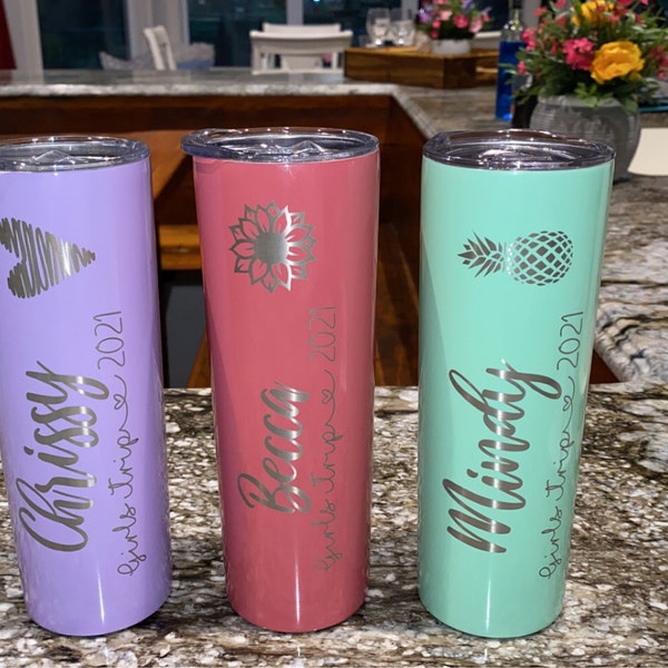 Girls Trip Tumblers, Personalized Tumblers, Bachelorette Party Favors ...
