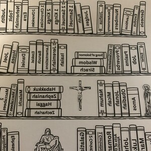 Catholic Bible Reading Coloring Tracker Bookshelf Style DIGITAL ...