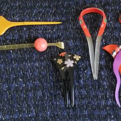 Japanese Traditional Crafts Obidome, Gold Makie, Raden mother-of-pearl ...