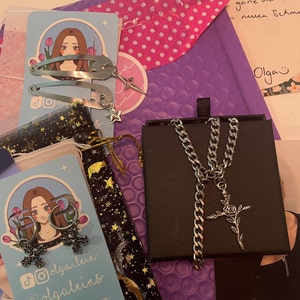 Stray Kids Hyunjin Oddinary Maniac Inspired Heart Chain Necklace Choker ...