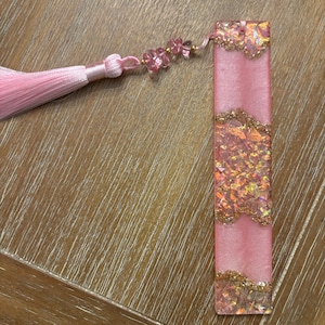 Opal Geode Bookmark With Beaded Tassel Colorful Resin Book Mark Unique ...