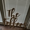 Last Name Sign | Custom Cursive Wooden Last Name Home and Wedding Decor ...