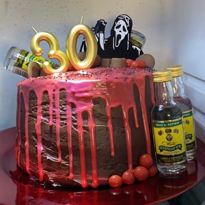 Scream Inspired Ghostface Happy Birthday Cake Topper - Etsy