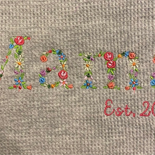 Floral Alphabet Machine Embroidery Design Small Letters With Flowers 1. ...
