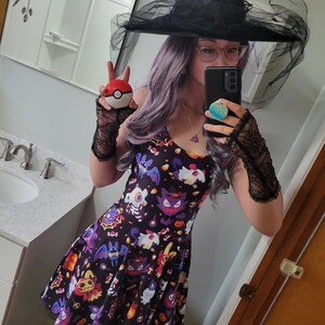 Halloween Creatures SKATER DRESS // All-over Pattern // Ghost Type ...