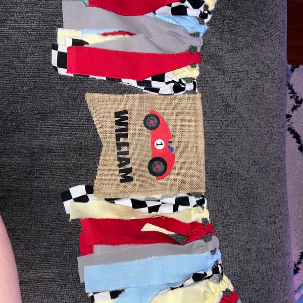 Racing Girl Birthday Banner, Race Car, High Chair Garland, Checkered ...