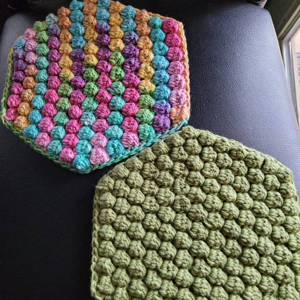 CROCHET PATTERN // Bobble Hexagon Trivet // Modern Trivet Pattern ...